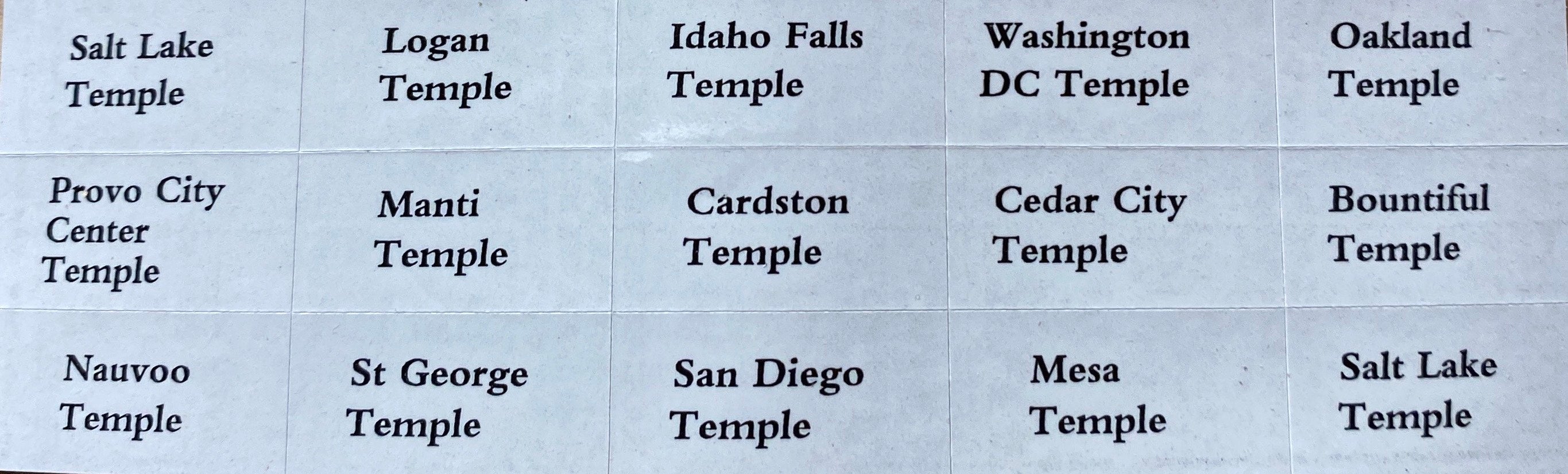 Temple Name Plates – Brick'Em Young