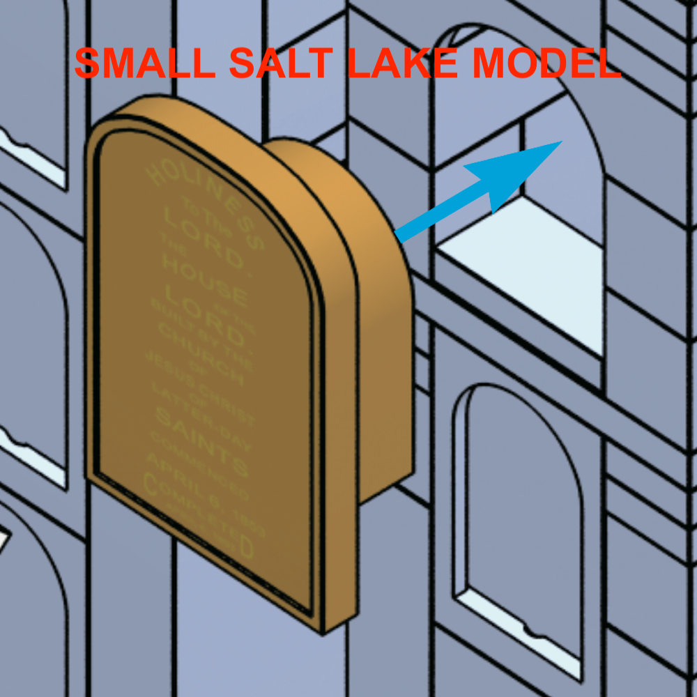 Holiness to the Lord plaque - Small Salt Lake Temple - Brick'Em Young